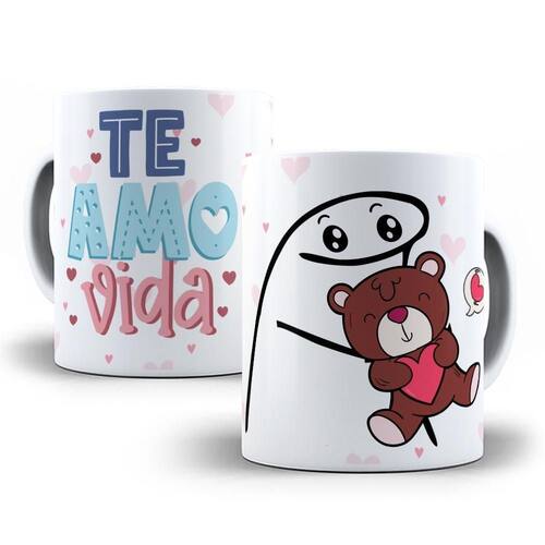 Caneca Porcelana Te Amo Vida Flork | Ponto