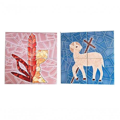 Mosaico Católico Em Azulejos Decorativos Para Igrejas | Ponto