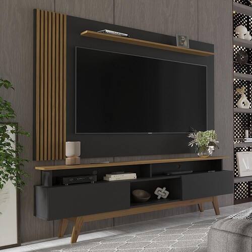 Rack Com Painel Ripado Para Tv Até 70 | Ponto