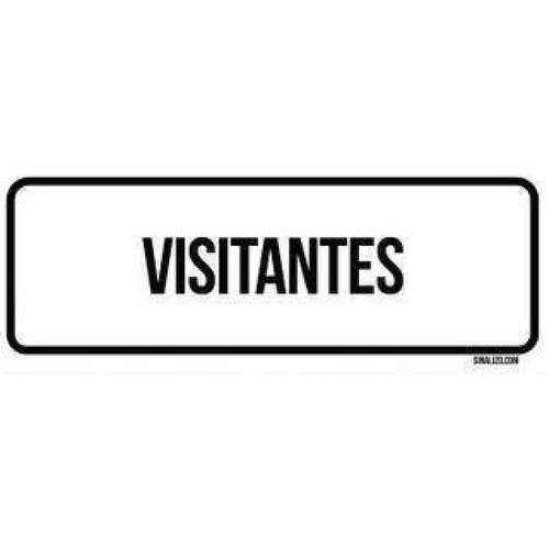 Placa De Sinalização Setor - Visitantes 23X9 | Ponto