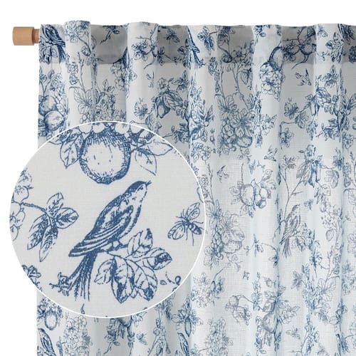 Cortinas Vangao Linen Blend Floral 240 | Ponto