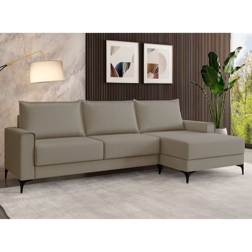 Sofá para Sala de Estar 3 Lugares Moderno Premium | Ponto