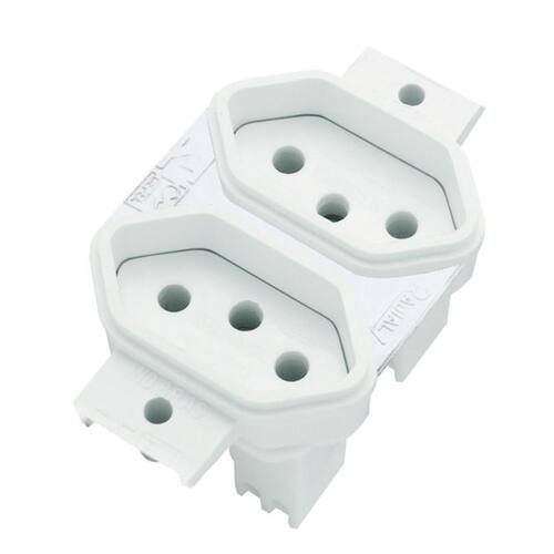 Tomada Dupla 3 Polos 2P+T 20A Sistema | Ponto