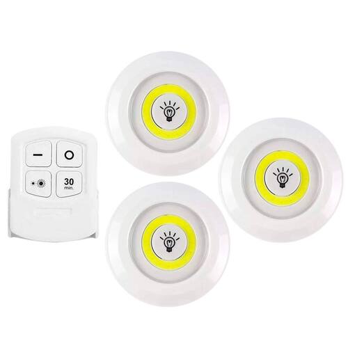 Lâmpada Led 3 Peças Spot Luminária Sem Fio | Ponto