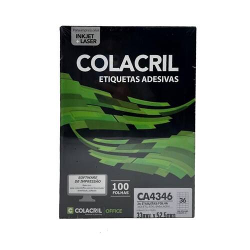 Etiqueta Adesiva Colacril A4 Ca4346 33X52,5Mm | Ponto