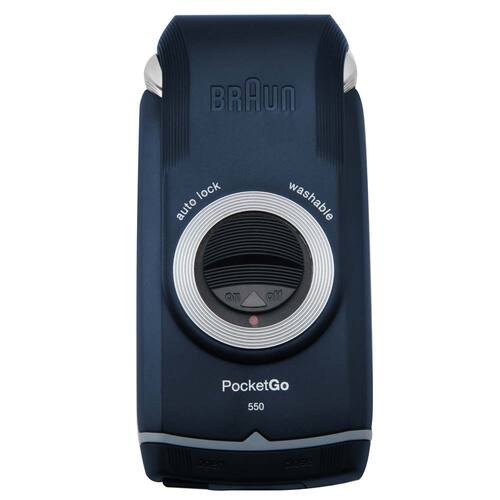 Barbeador Braun PocketGo 550 Lavável - Azul | Ponto