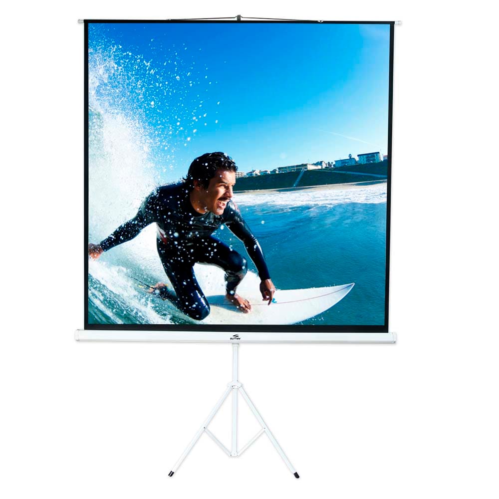 Tela branca projecao com tripe acoplado | Black Friday Pontofrio