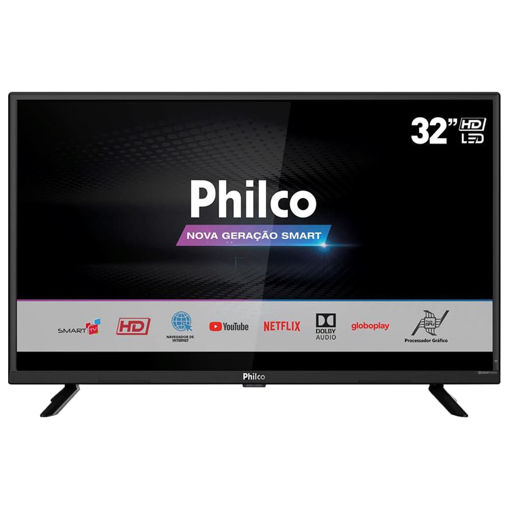 Smart tv led 32 hd philco com dolby audio midiacast e processador quad ...