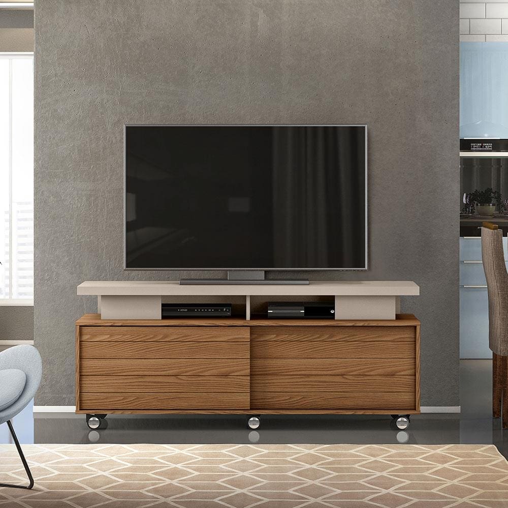 Painel de tv com rack para sala | Ponto