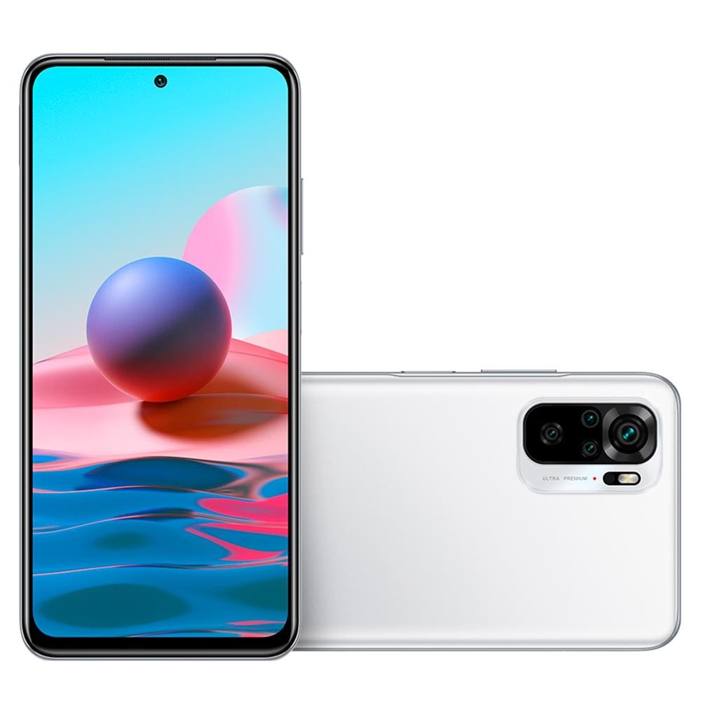 Smartphone xiaomi redmi note 10 branco 64gb 4gb ram tela6 43 android 11 e processador octa core ...