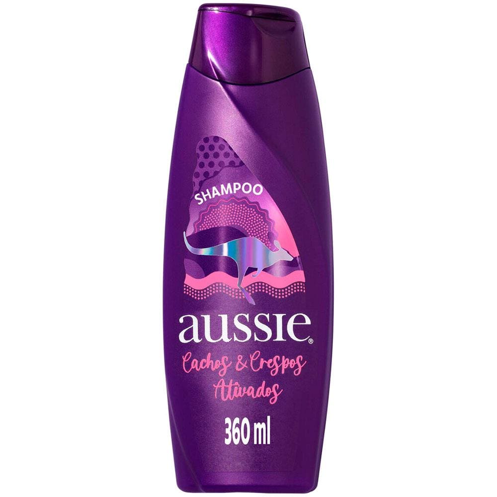 Aussie Shampoo Aussie Cachos E Crespos Ativados Limpeza Delicada E ...