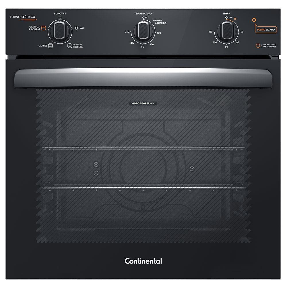 Forno eletrico de embutir continental inox | Ponto