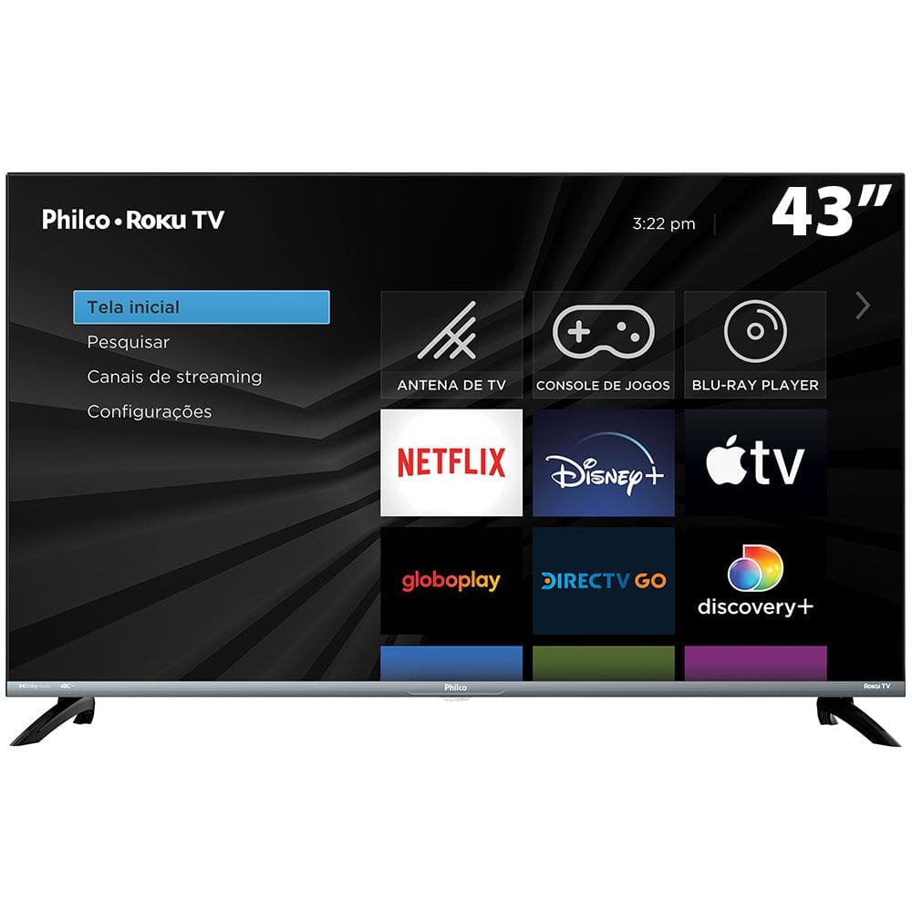 Smart tv 43 polegadas e 4k philco | Pontofrio