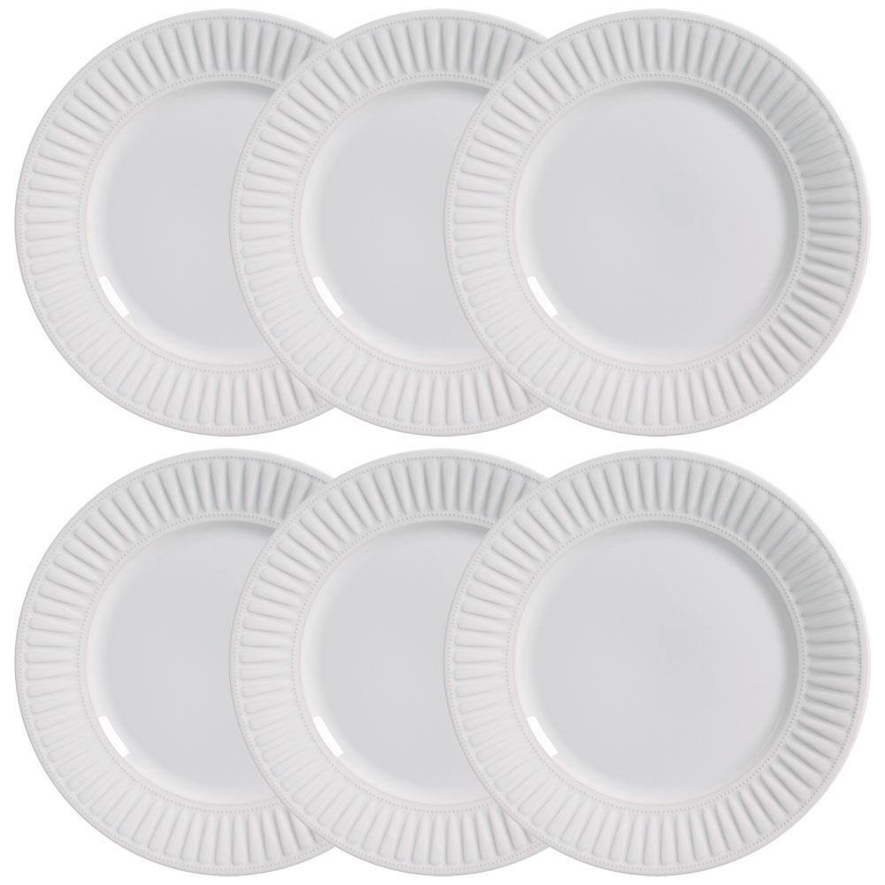 Conjunto com 6 Pratos Rasos Porto Brasil Coup Life em Ceramica ...