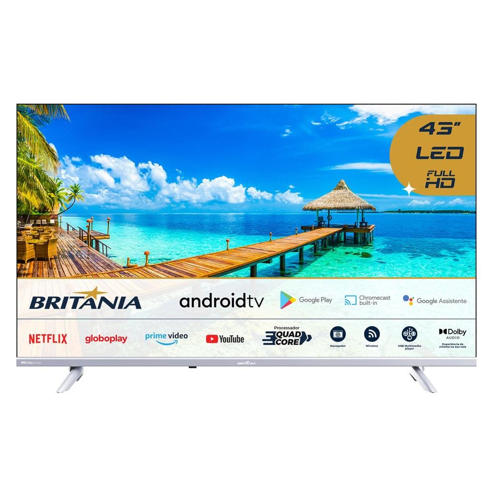 Smart tv led 43 full hd com wi fi entrada hdmi e usb | Pontofrio